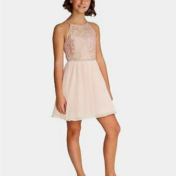 Rare Editions | Dresses | Rare Editions Big Girls Glitterlace Chiffon ...